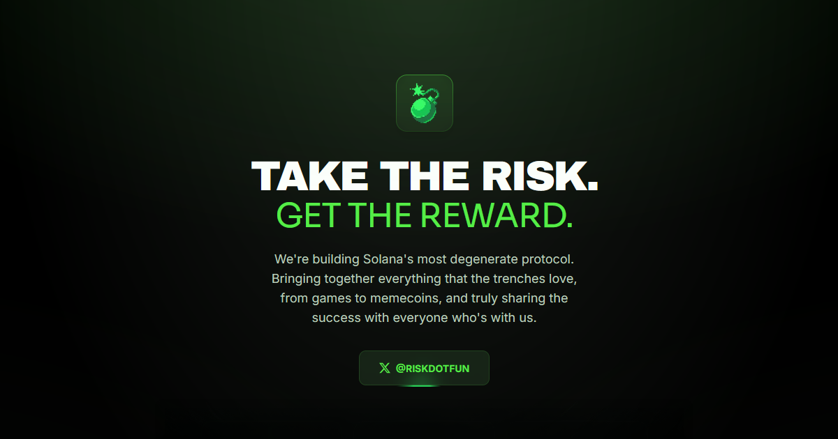 Risk.fun — Take the risk. Get the reward.